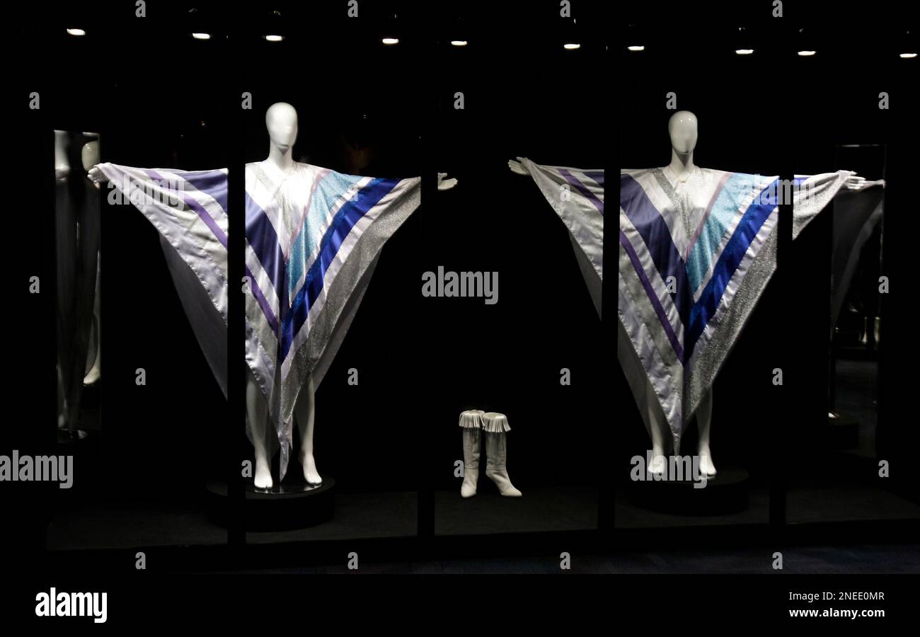 Stage costumes worn by members of Abba, that were used during a tour of ...