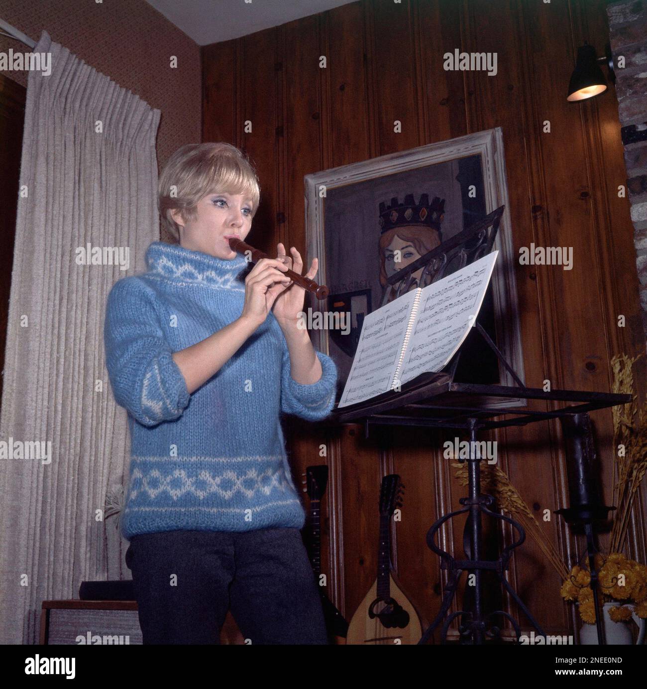 Actress Susan Oliver is shown posing at her home in Beverly Hills ...