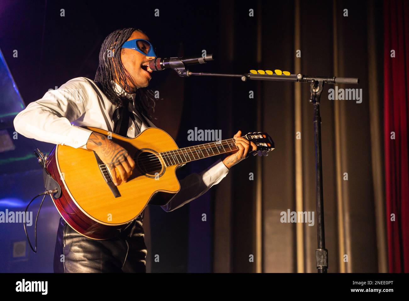 Singer-songwriter Steve Lacy performing at The Vogue Theatre in ...