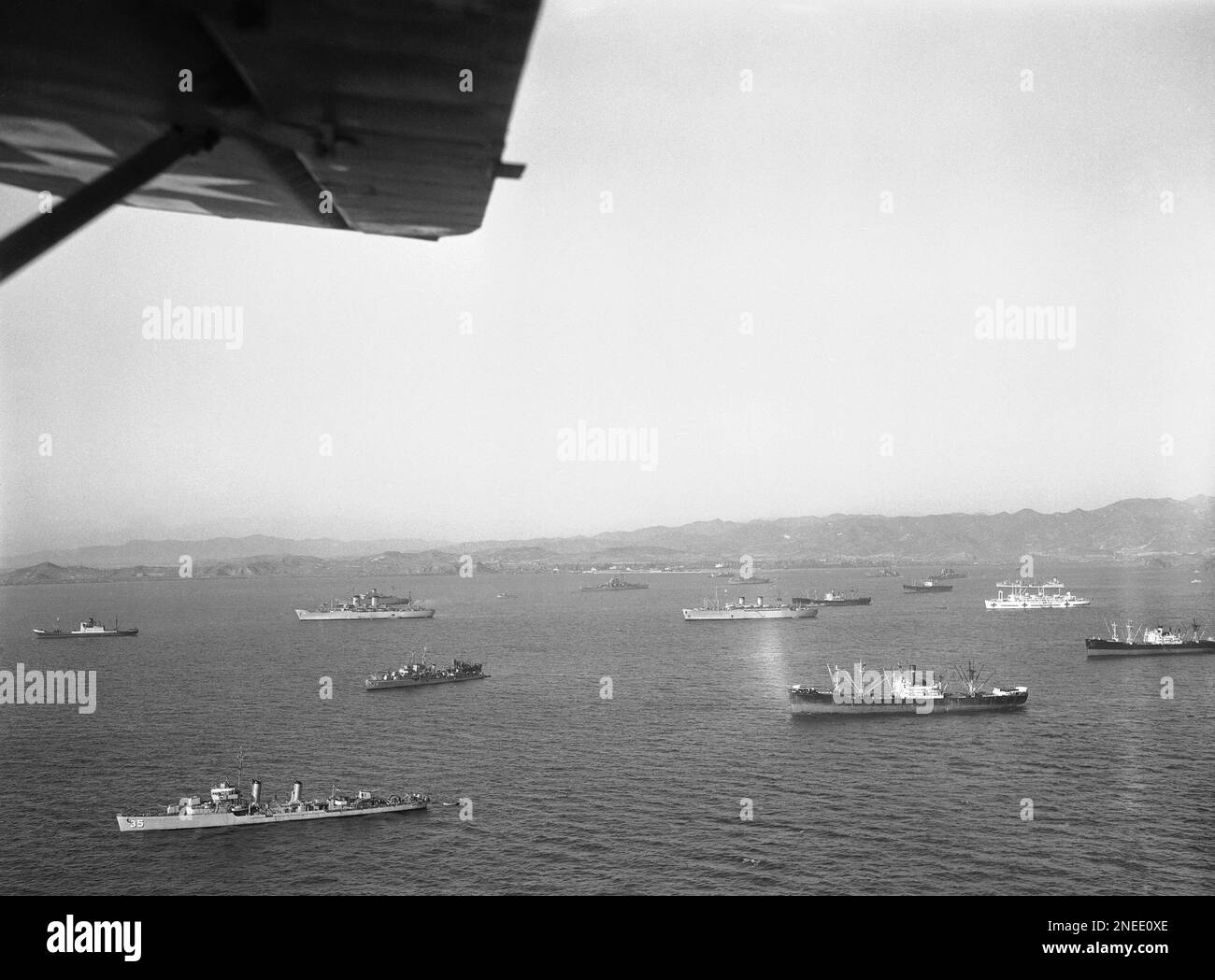 Here is part of the huge fleet that numbered 109 Navy vessels standing ...