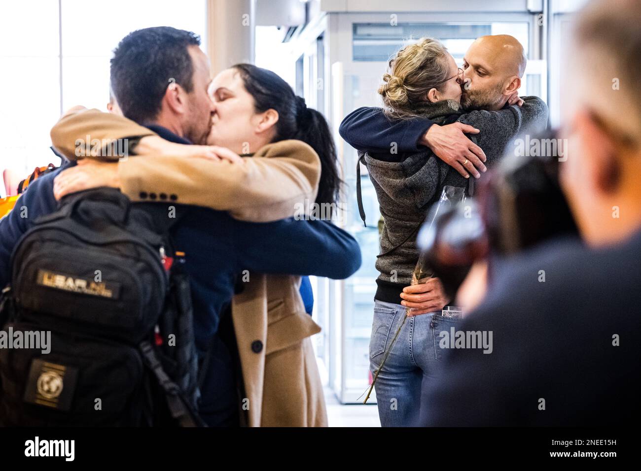EINDHOVEN - Members of the Dutch search and rescue team USAR on their ...