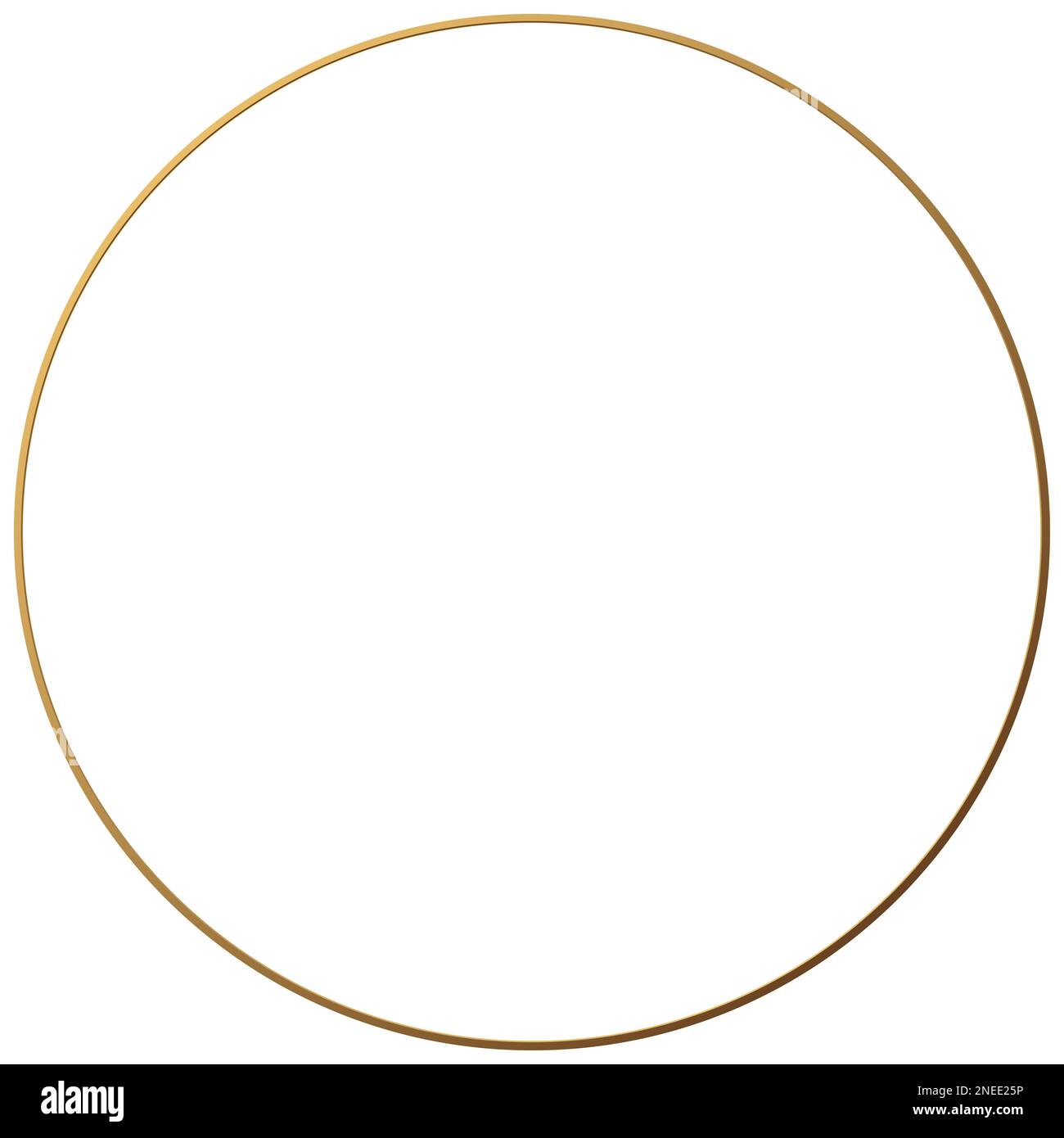 Very thin golden ring with gradient on white background. Vector clipart ...