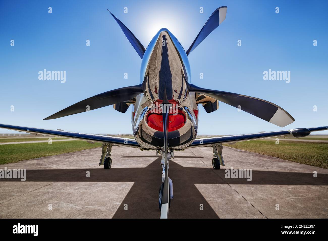 sports plane on the runway ready for take off Stock Photo - Alamy
