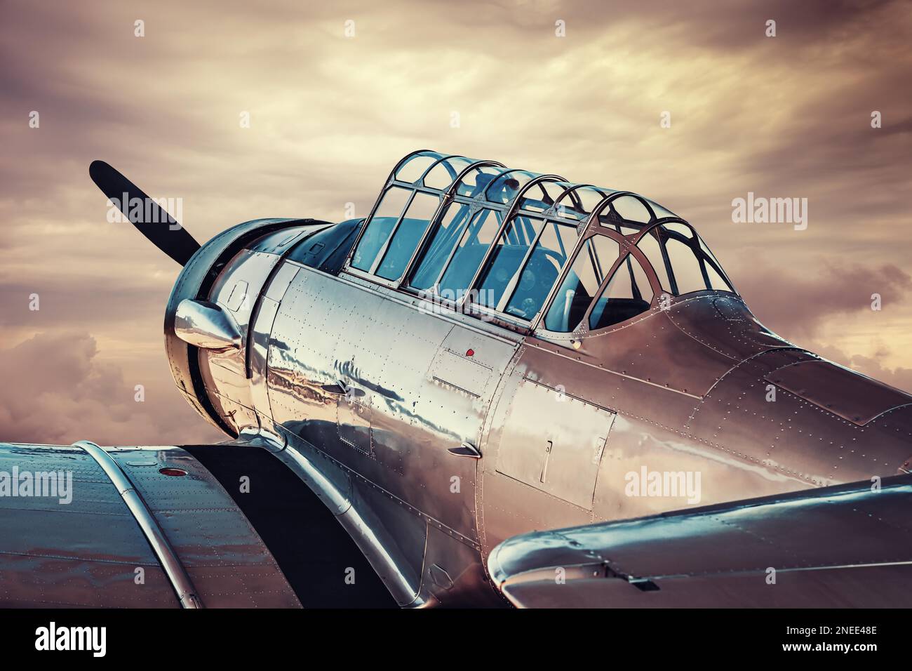historical aircraft at an airfield Stock Photo - Alamy
