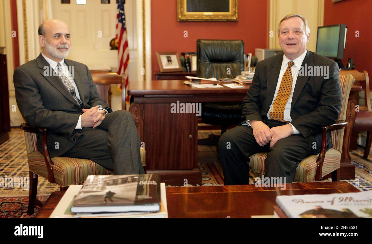 Senate Majority Whip Richard Durbin of Ill., right, meets with Federal ...