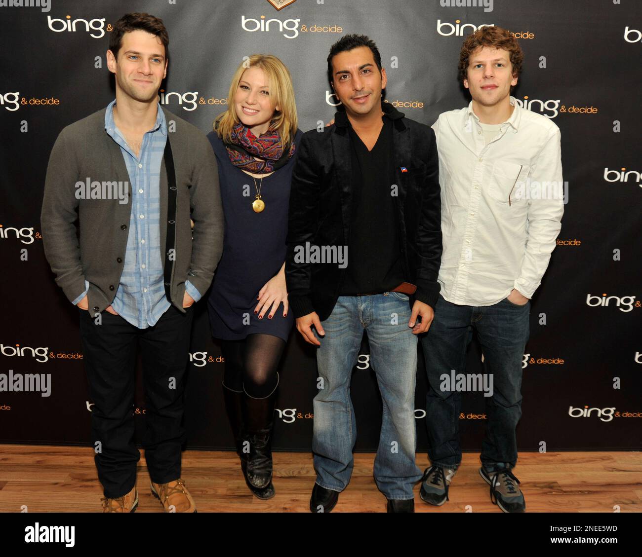 Justin Bartha, Ari Graynor, Danny A. Abeckaser and Jesse Eisenberg at ...