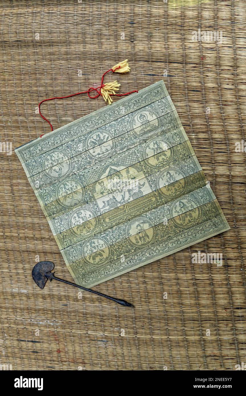 07 25 2007 Design of Lord Ganesha of Ganpati 0n tala Pattachitra palm ...