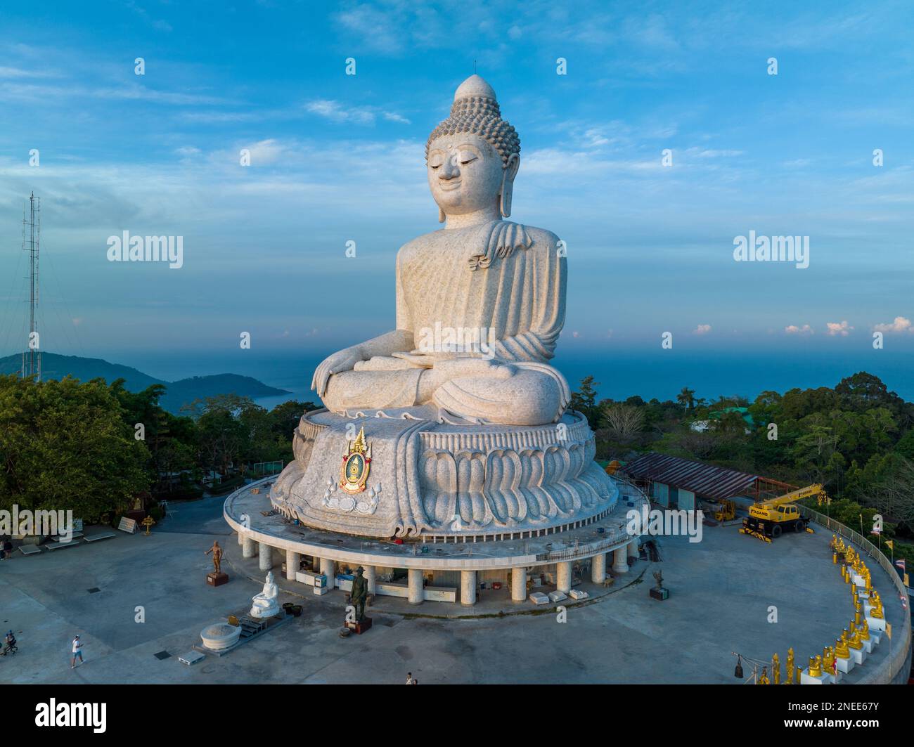 aerial photography scenery blue sky and blue ocean behind Phuket white ...