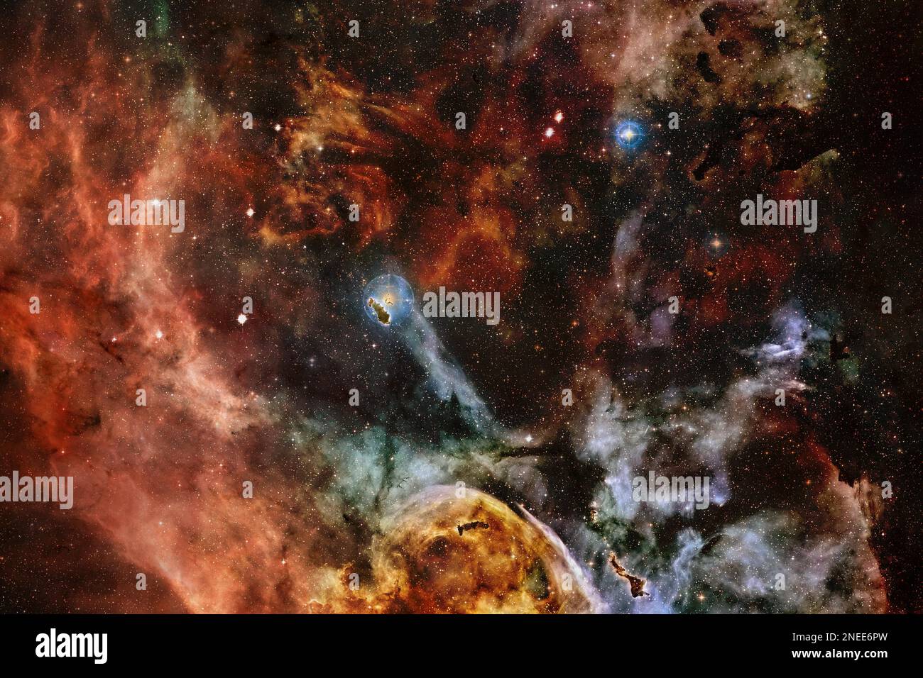 Nebula in outer space. Gas and dust clouds. Elements of this image ...