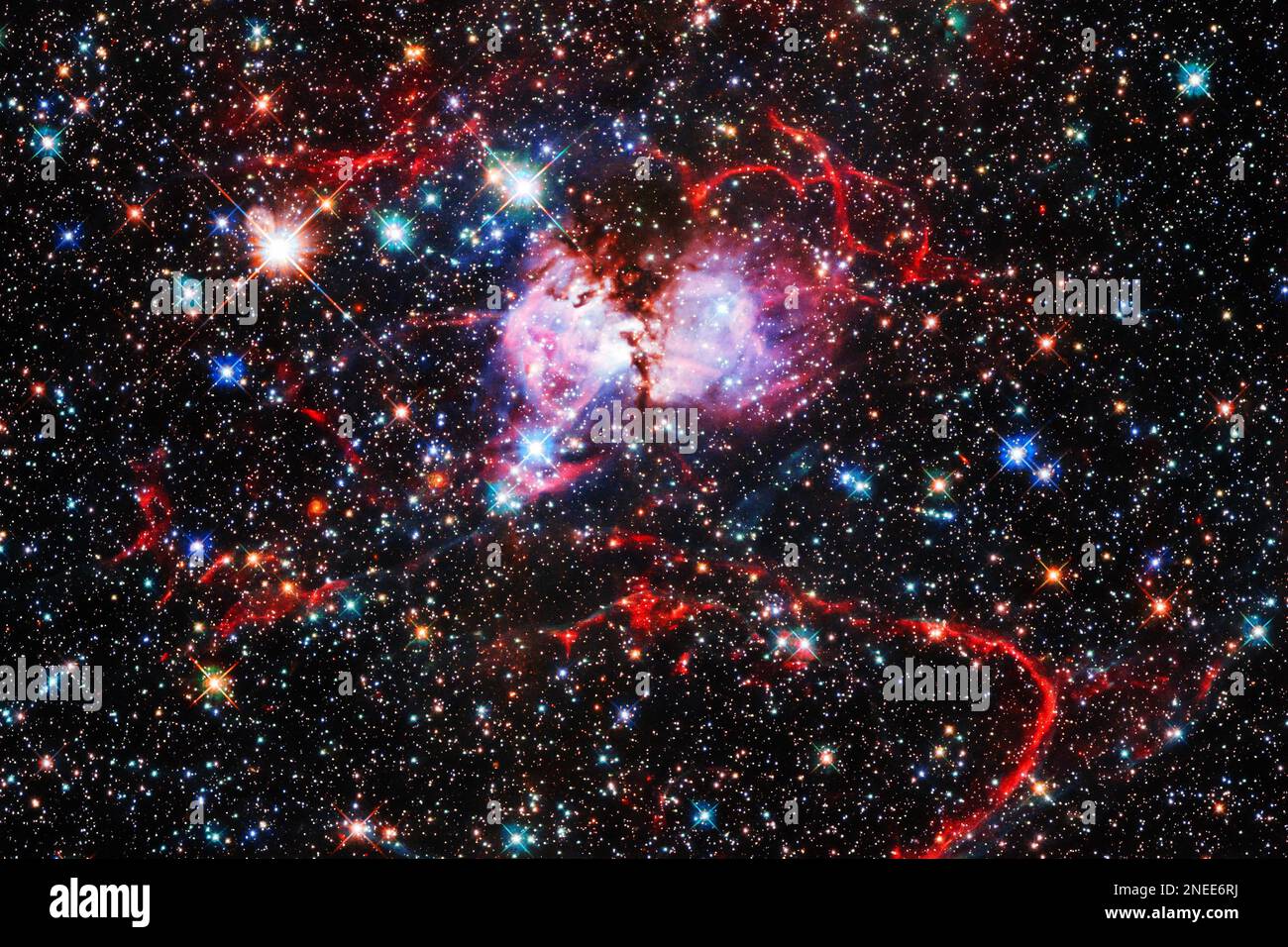 Deep space. Nebulae. Awesome science fiction render. Elements of this ...