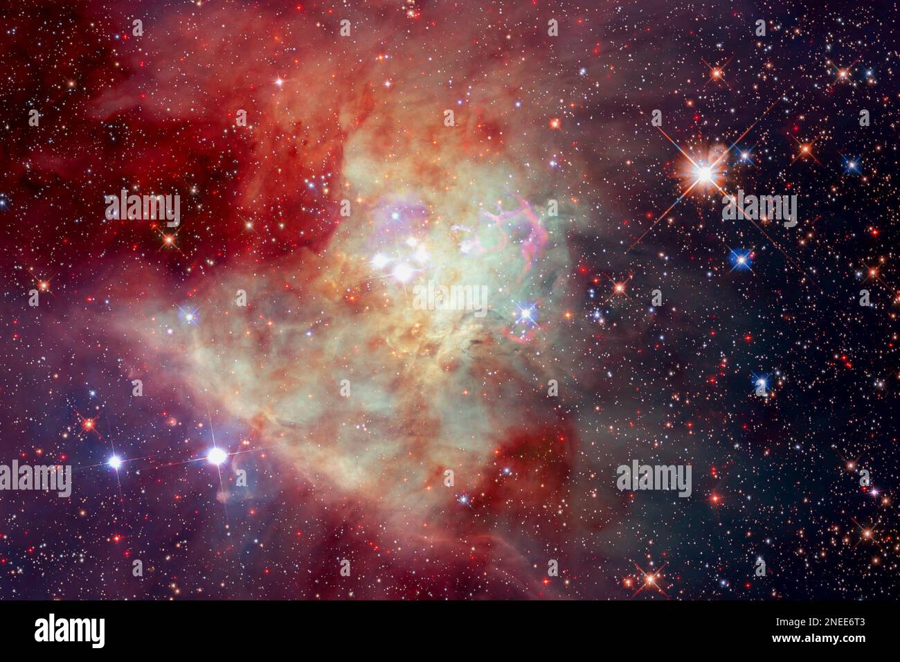 Deep space. Nebulae. Awesome science fiction render. Elements of this ...