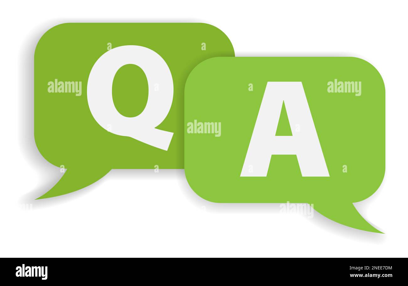speech bubbles with Q and A isolated on white background vector ...