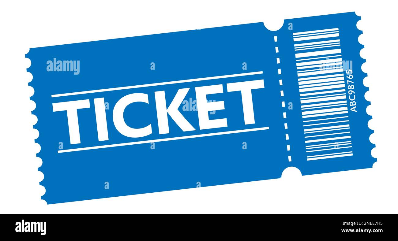 admission ticket with detatchable stub with barcode symbol vector ...