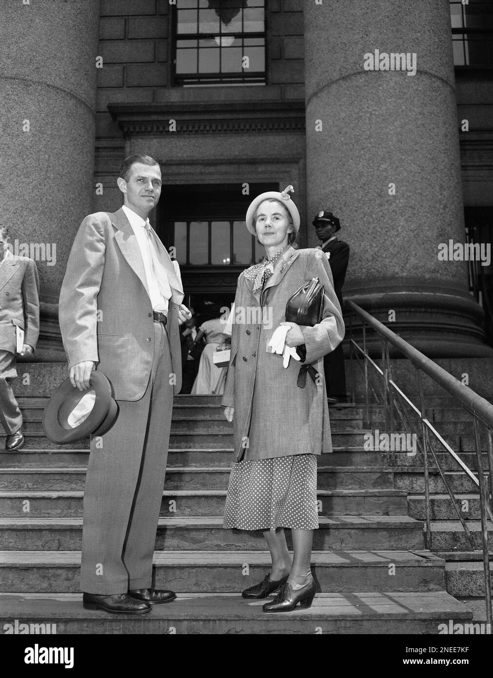 Alger Hiss and his wife Priscilla at Communist Trial in New York, June ...