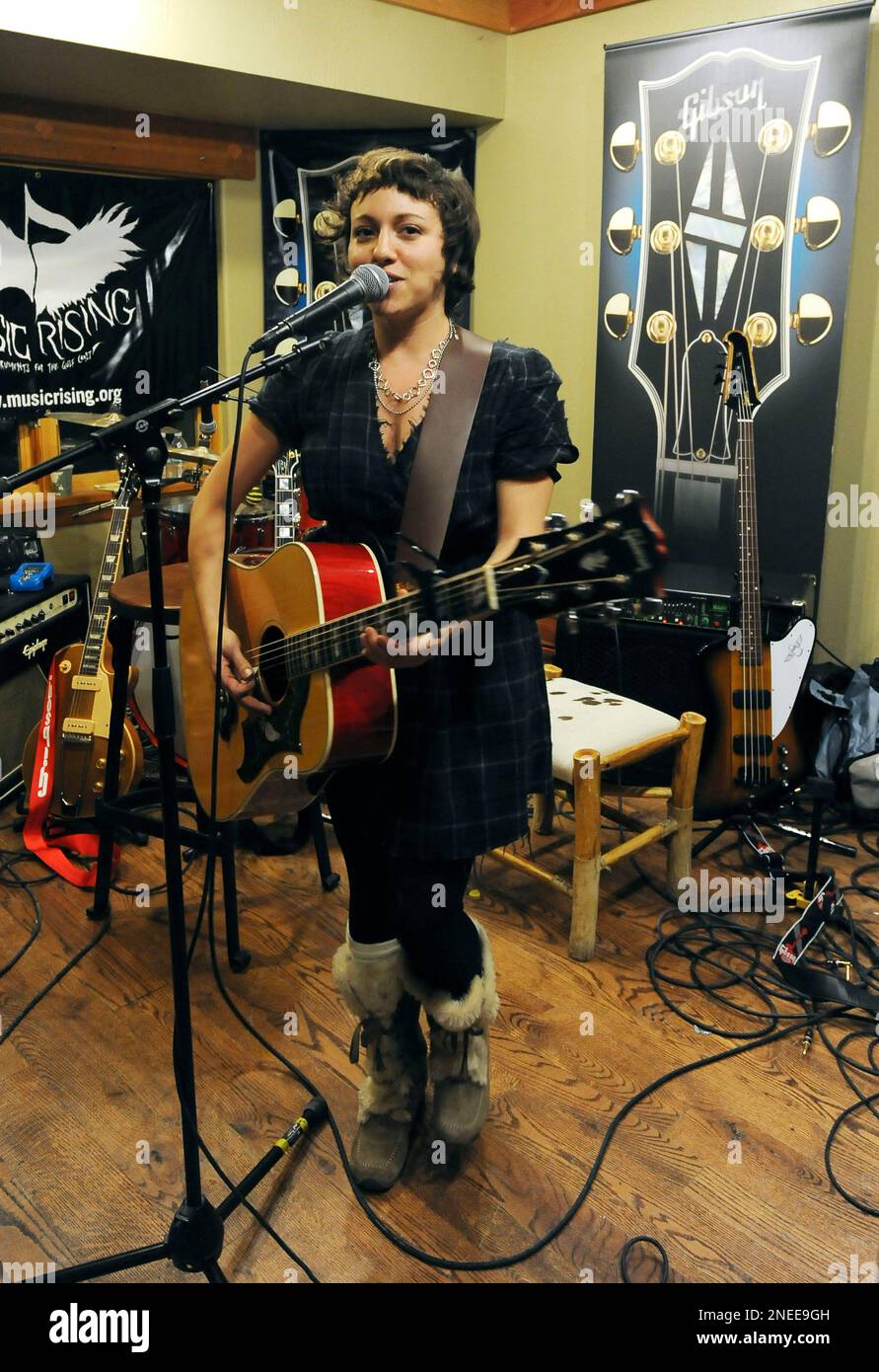 Musician Jess Furman performs at the Gibson Guitar Lounge during the ...