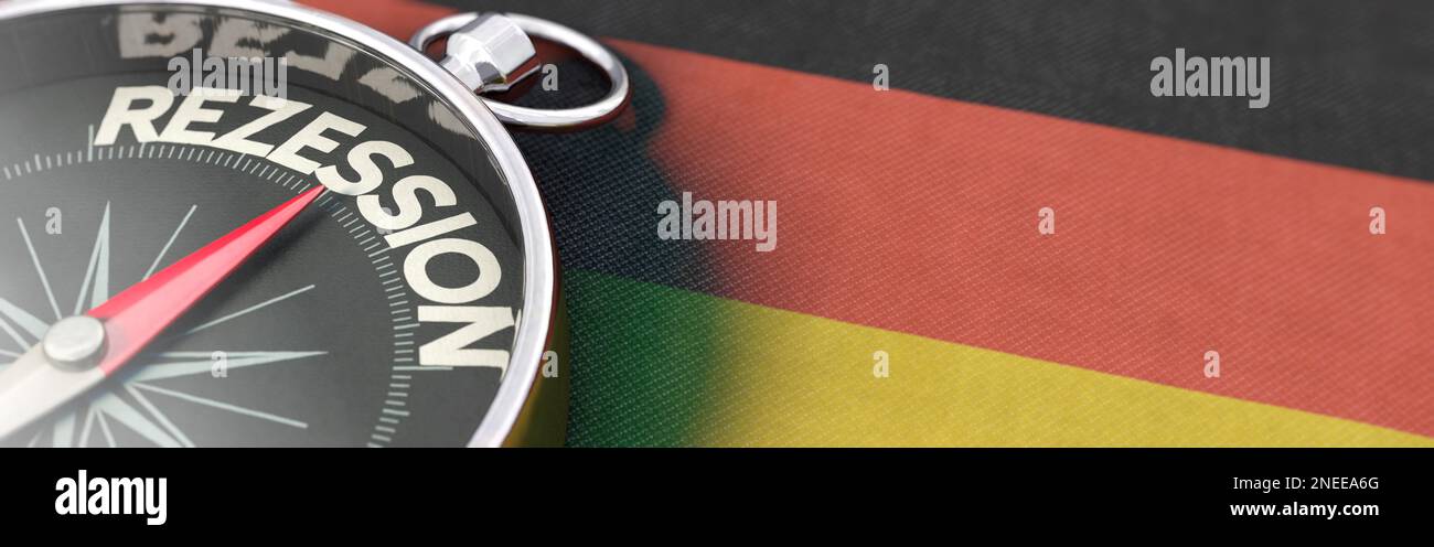 Compass needle towards Germany Stock Photo - Alamy