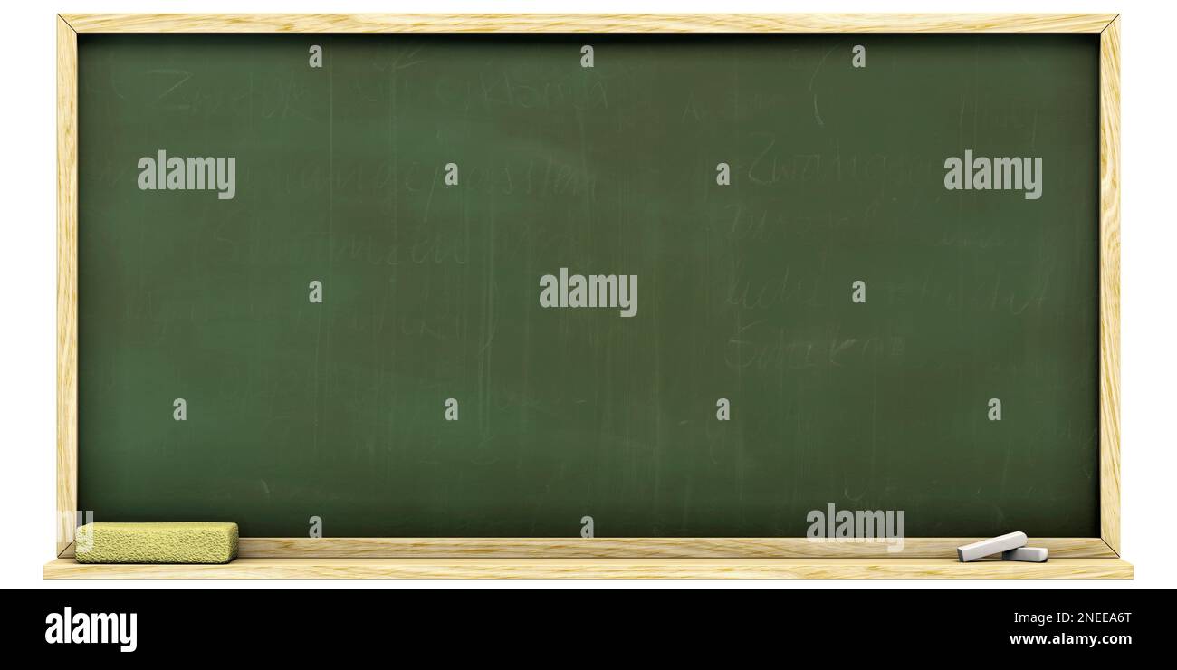 Classic school blackboard with wooden frame Stock Photo - Alamy
