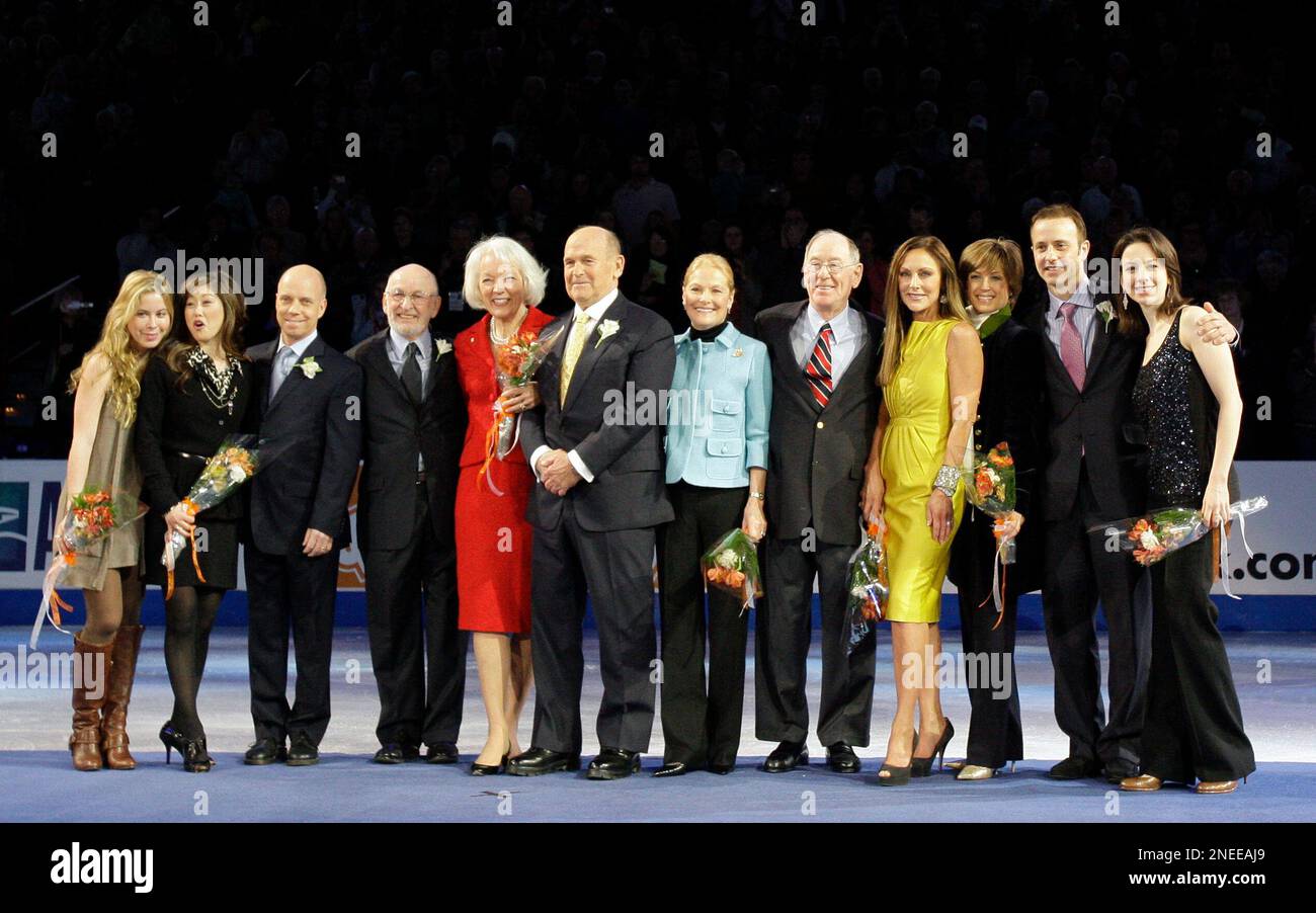 American figure skating champions, from left, Tara Lipinski, Kristi ...