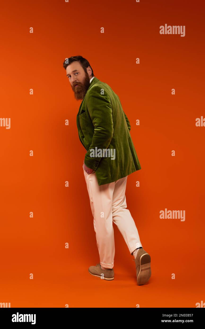 Bearded man walking in hi-res stock photography and images - Alamy