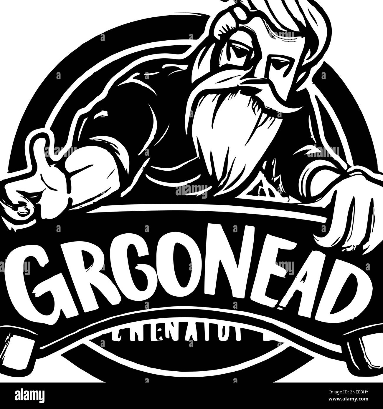 Beardy man logo Stock Vector Images - Alamy