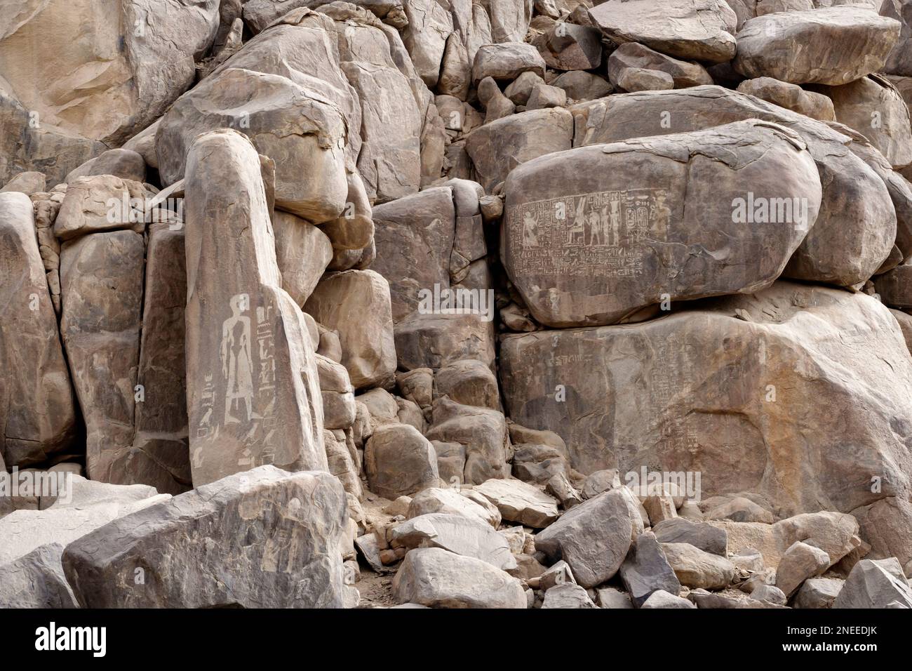 Rock inscriptions on Sehel Island, Aswan, Egypt Stock Photo - Alamy