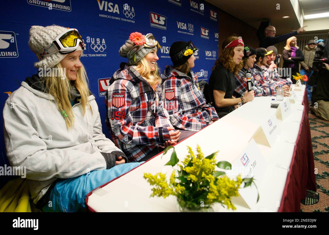 The new U.S. Olympic Snowboard Team from left; Hannah Teter, Gretchen ...