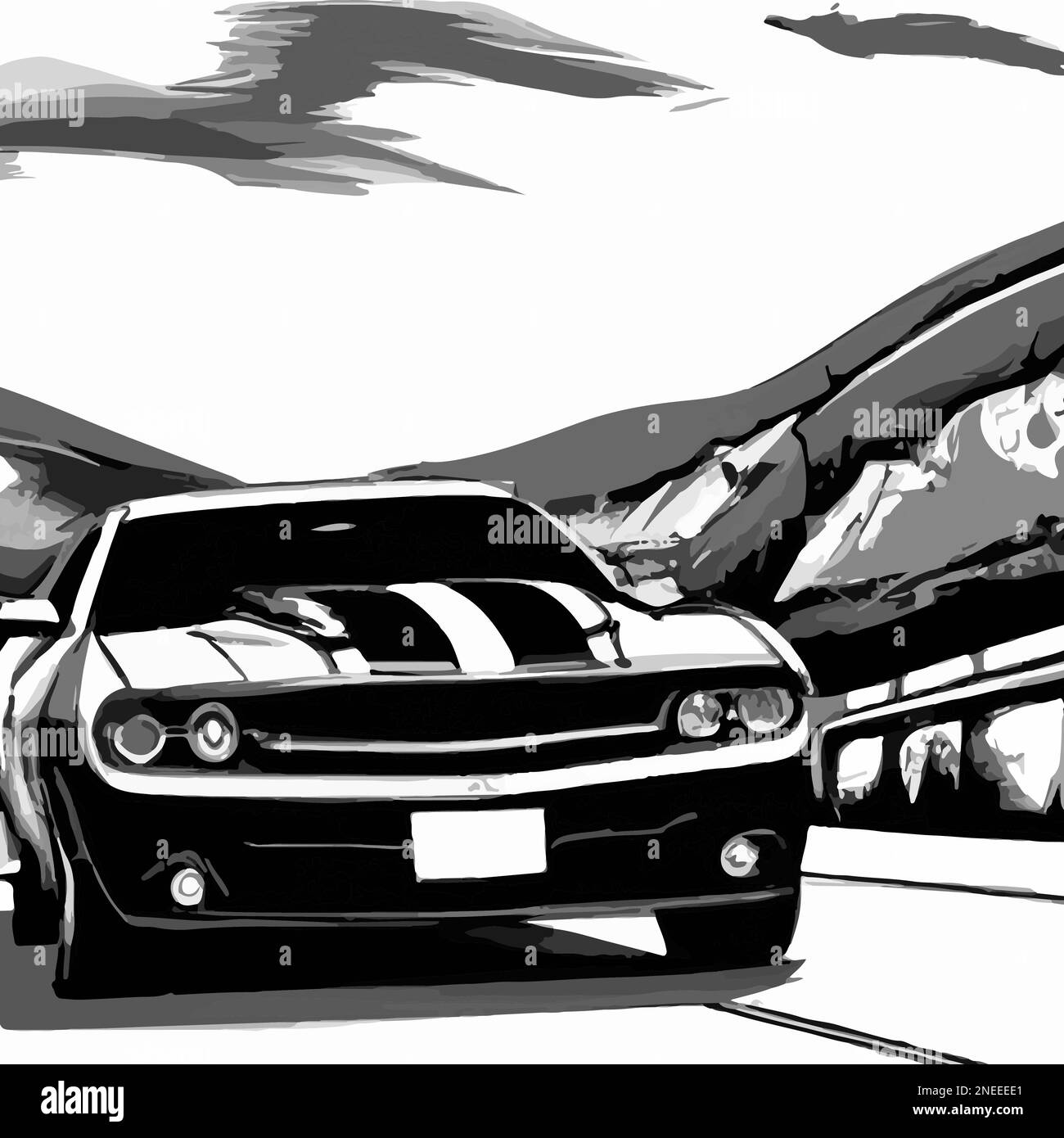 Car cruising Black and White Stock Photos & Images - Alamy