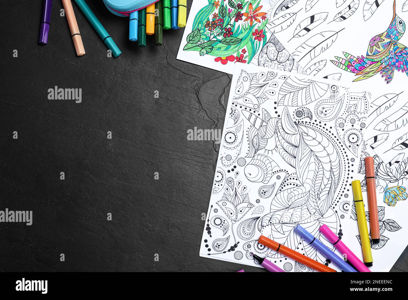 Adult space coloring pages hi-res stock photography and images - Alamy