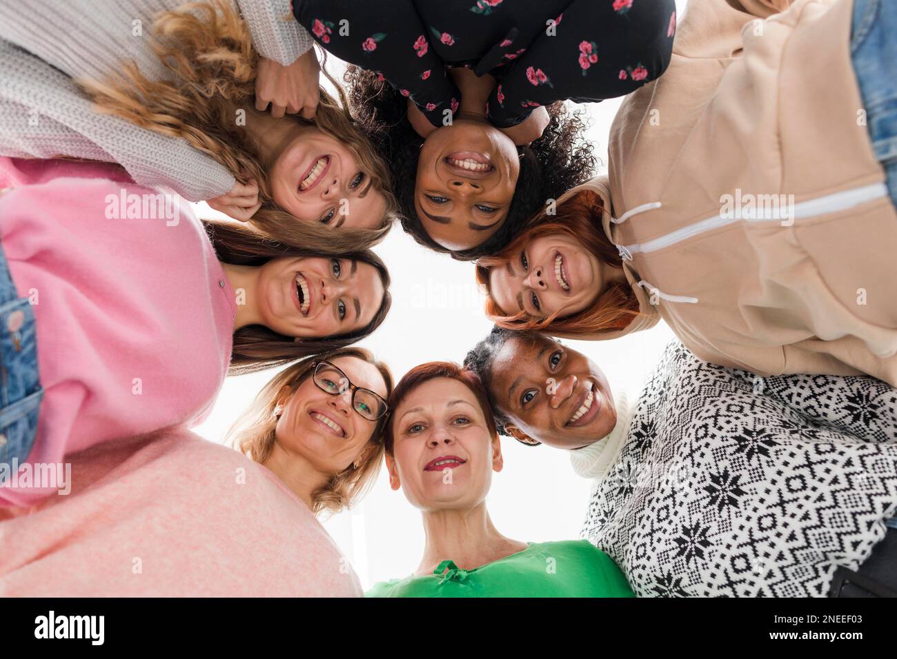 low angle best friends looking down. High resolution photo Stock Photo ...