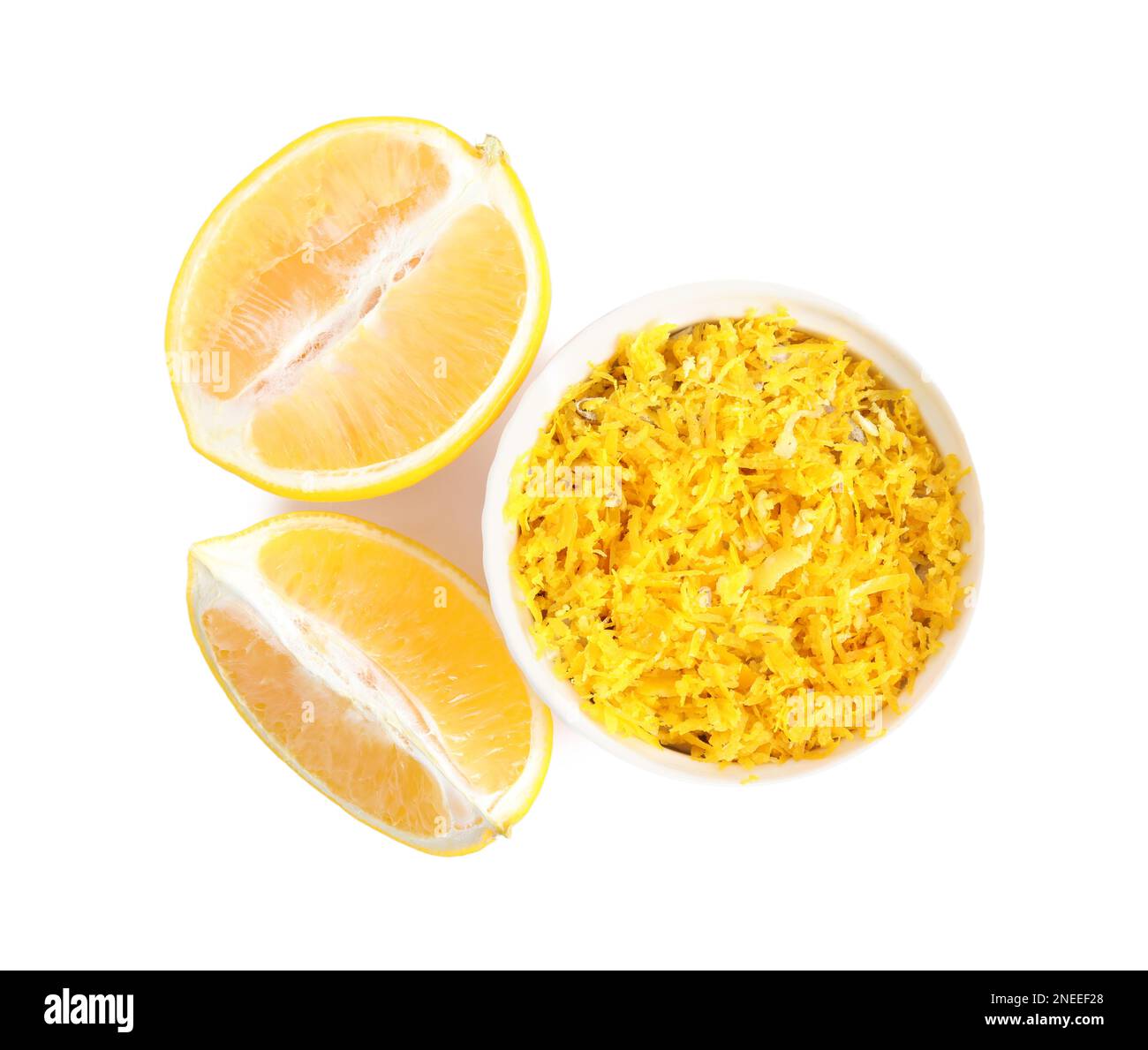 Grated lemon zest Cut Out Stock Images & Pictures - Alamy