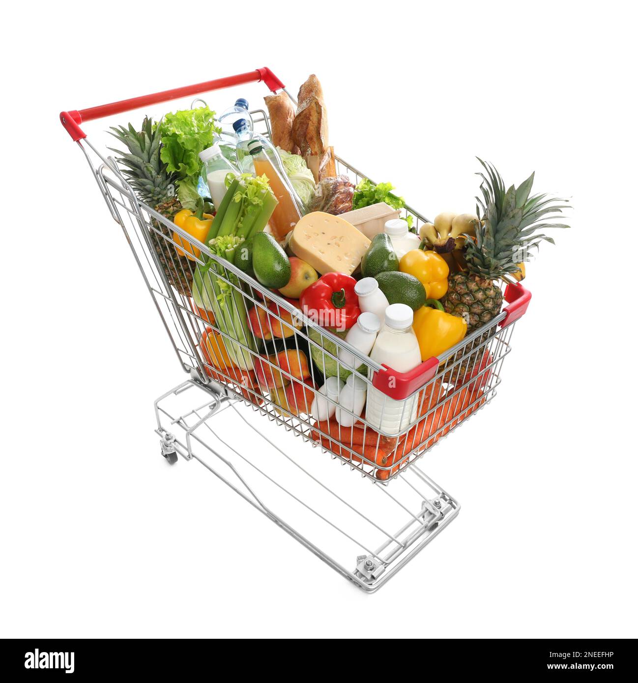 Shopping cart different vegetables Cut Out Stock Images & Pictures - Alamy