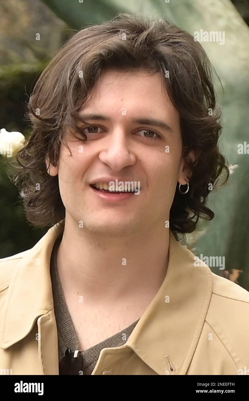 Amedeo Gullà attends the photocall of Rai fiction "Resta con me" at Rai ...