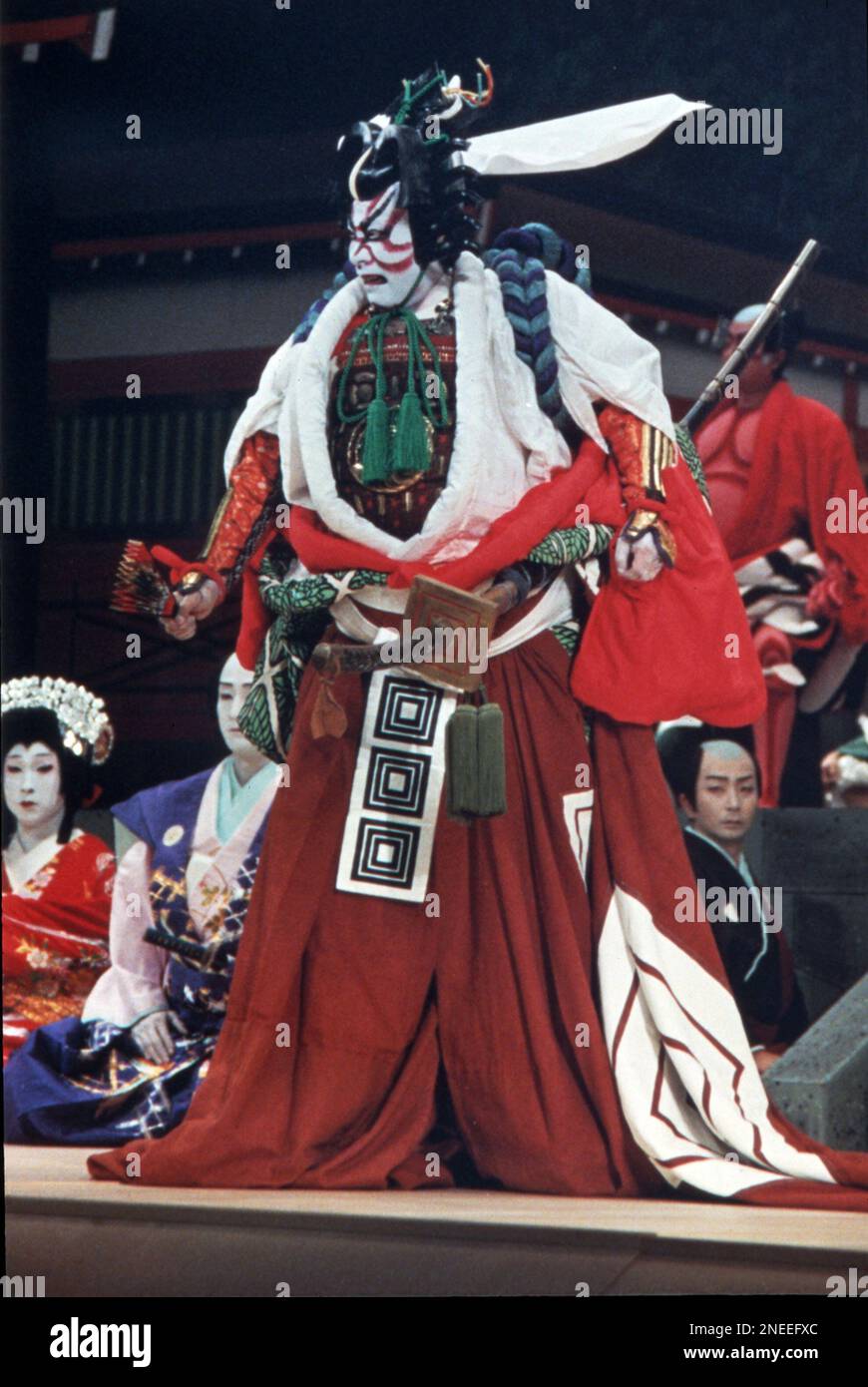Danjuro XII strikes a pose during presentation of Shibaraku in early ...