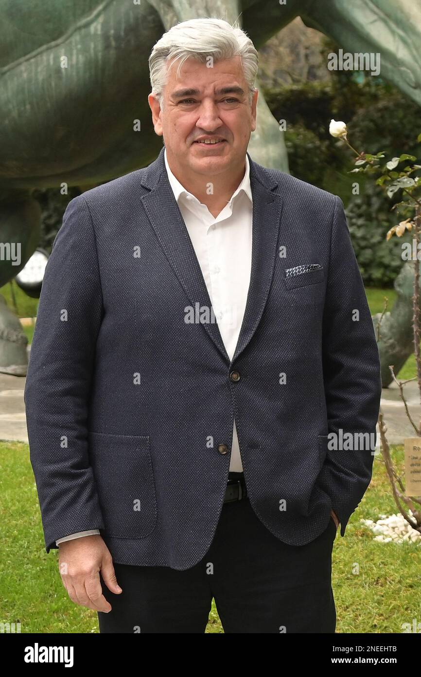 Antonio Milo attends the photocall of Rai fiction "Resta con me" at Rai ...