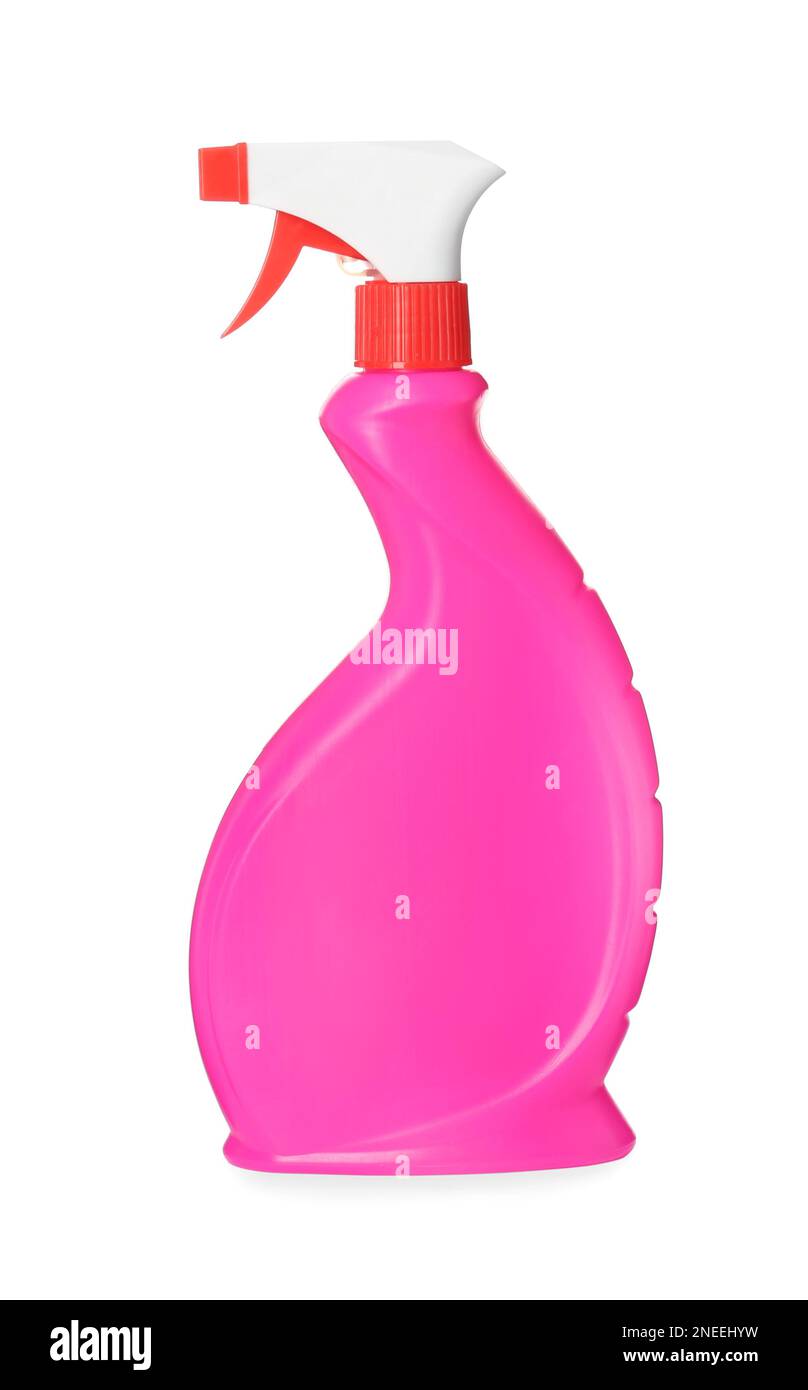 Blank toilet cleaner spray bottle isolated on white Stock Photo - Alamy