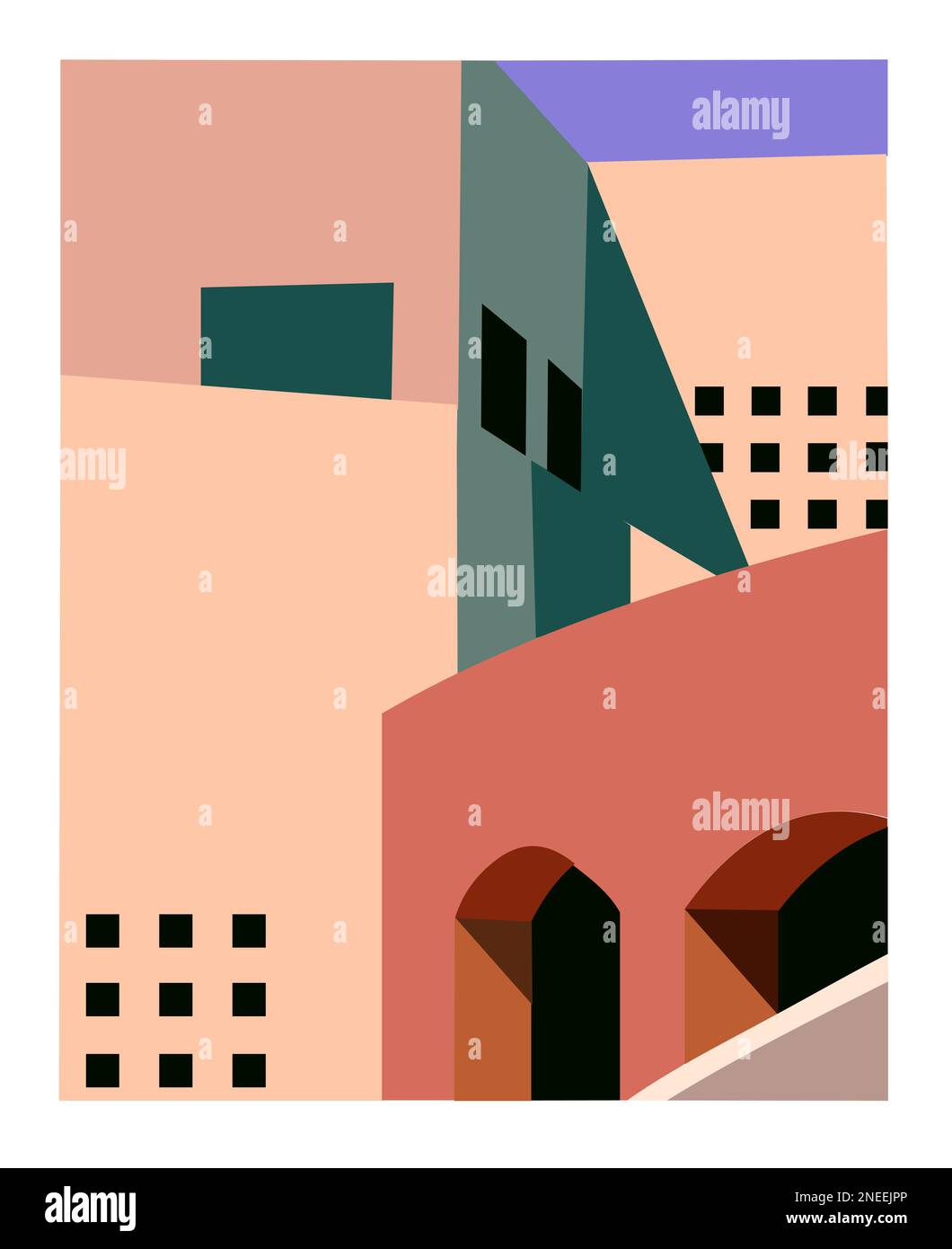 Abstract architect poster print modern vector art Stock Vector Image ...