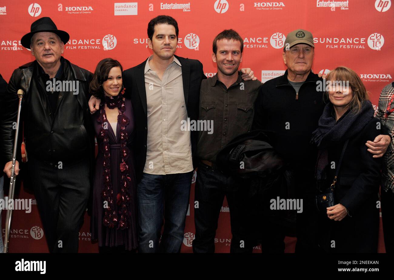 "Get Low" director Aaron Schneider, third from left, poses with cast ...