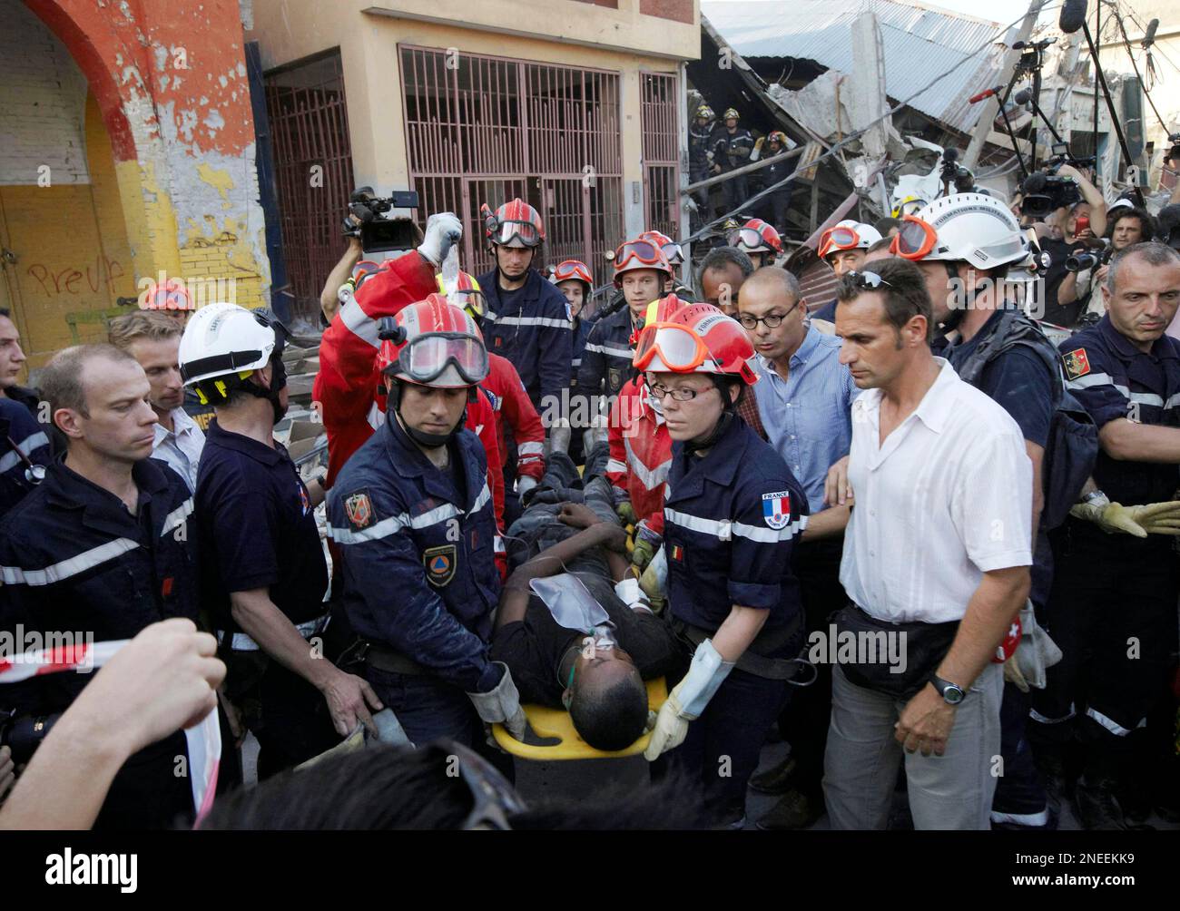 A 23-year-old man is rescued by a French search and rescue team after ...