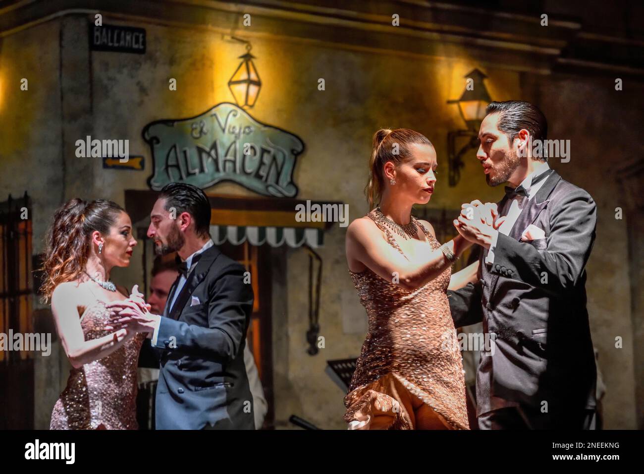 Tango dancers at the tango club El Viejo Almacen, San Telmo, Buenos ...