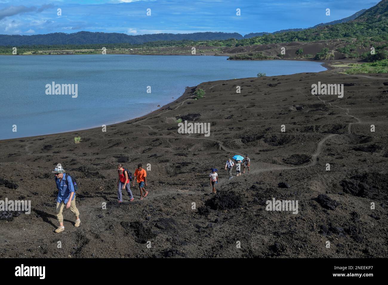 Ascent to the still active volcano Mount Tavurvur, Rabaul, East New ...