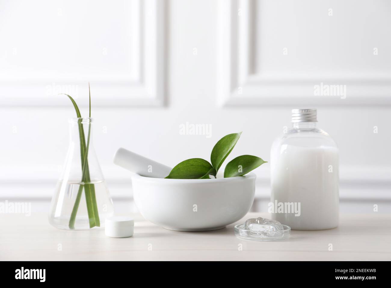 Natural ingredients for cosmetic products and laboratory glassware on ...