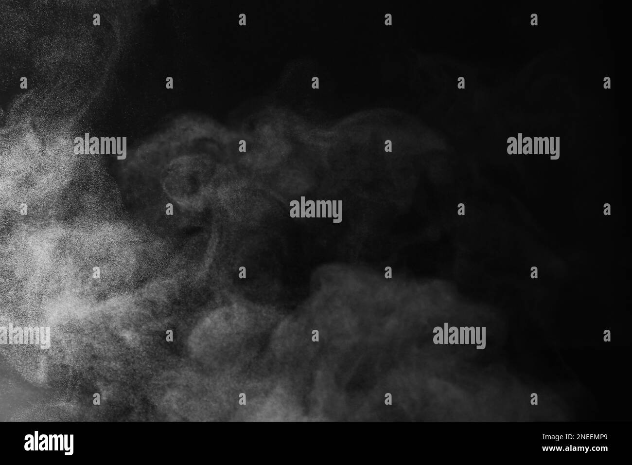 White steam in air against black background Stock Photo - Alamy