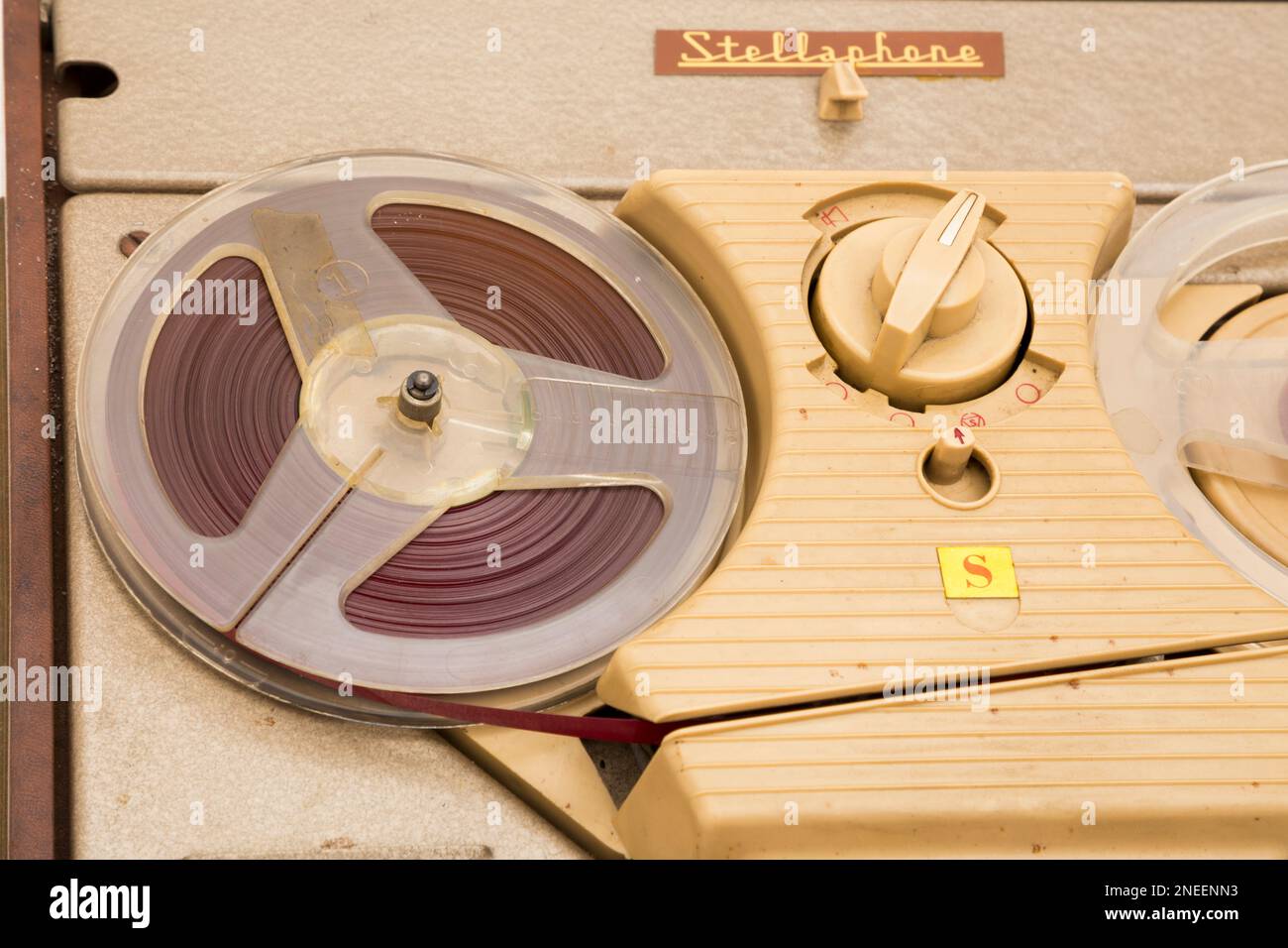 Stellaphone brand reel to reel recorder fitted with Synchrotape high ...