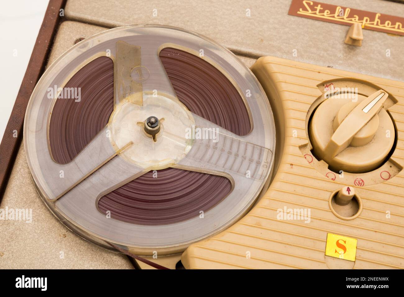 Stellaphone brand reel to reel recorder fitted with Synchrotape high ...
