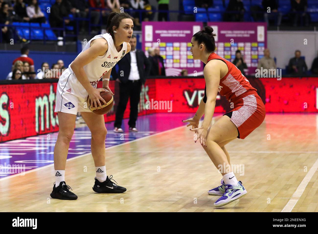 Belgrade, Serbia, 9 February 2023. Nevena Jovanovic of Serbia reacts ...