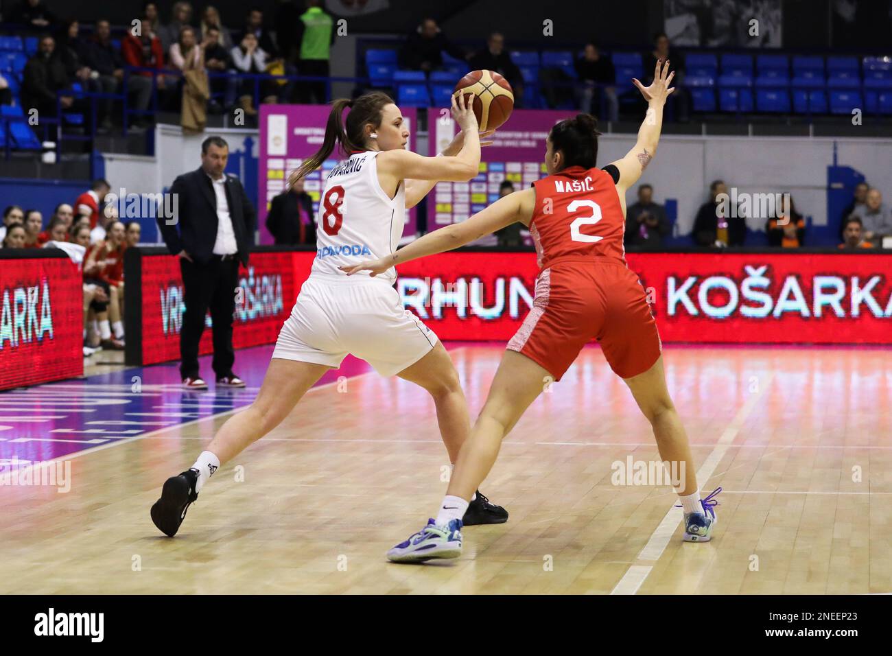 Belgrade, Serbia, 9 February 2023. Nevena Jovanovic of Serbia in action ...