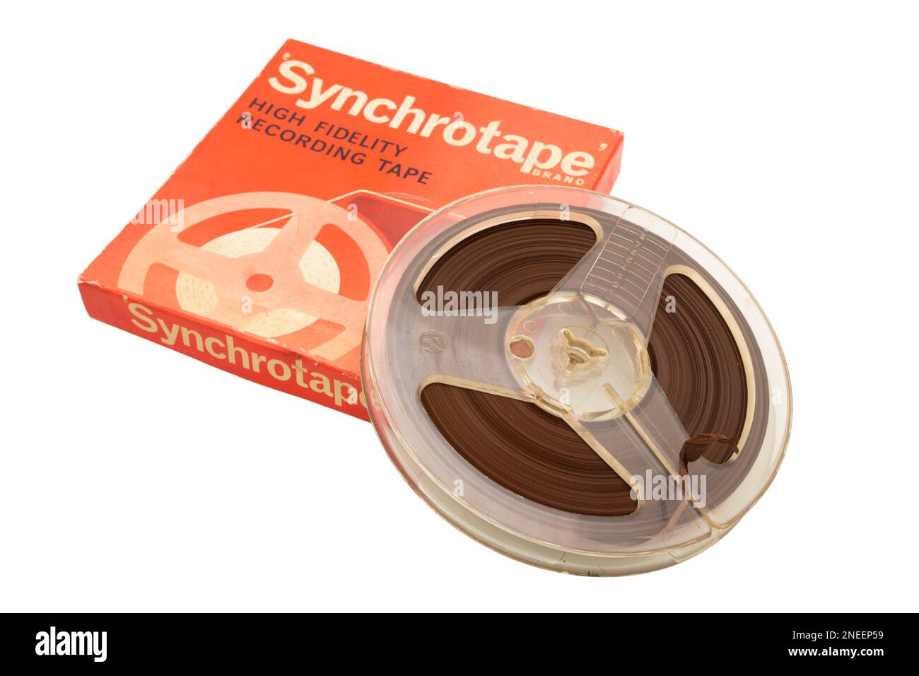 Synchrotape brand high fidelity audio tape typical of 1950s and 1960s ...