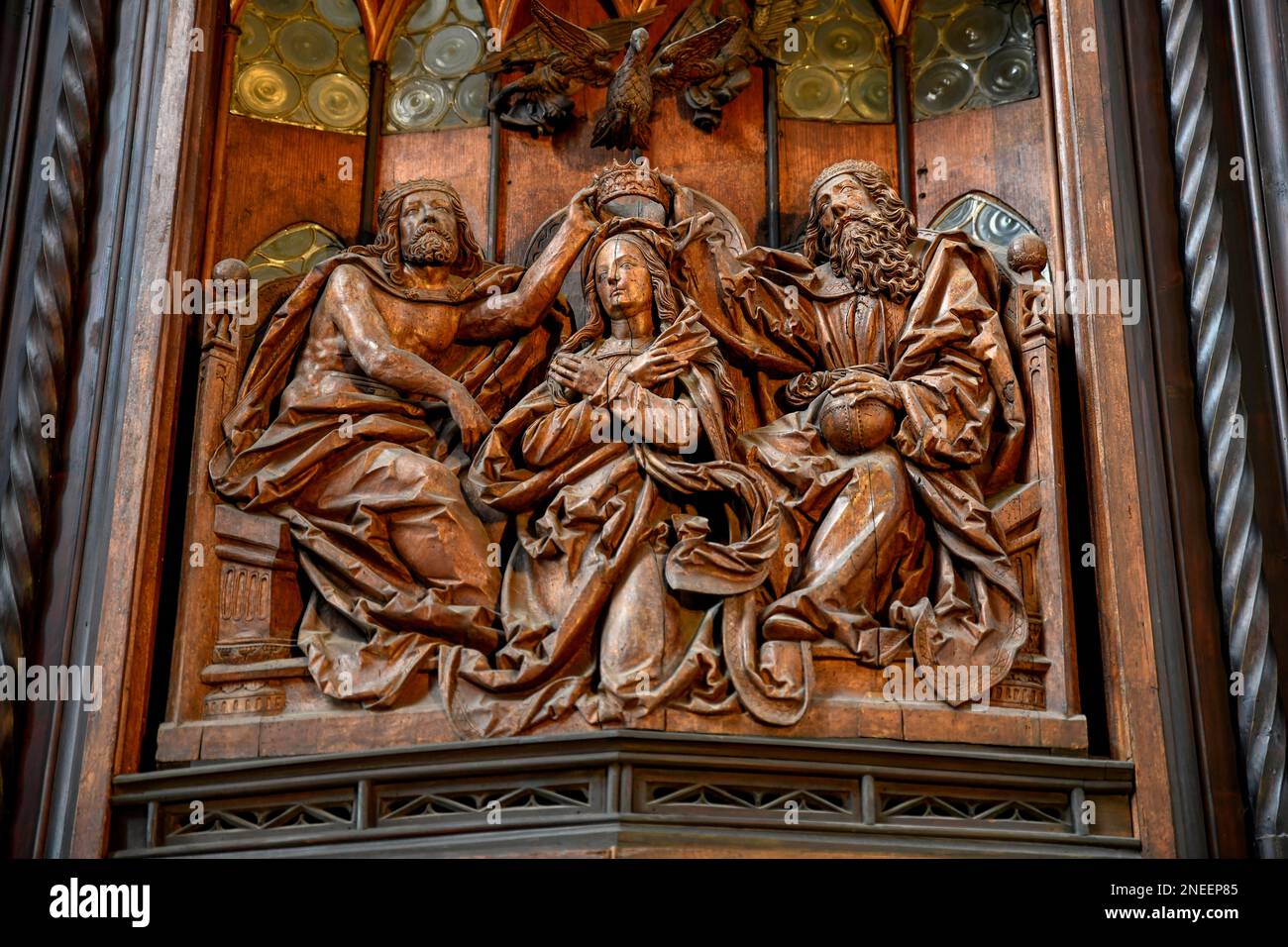 Maria-Kroenungs-Altar, side altar, Marienaltar, around 1520, St.-Jakob ...