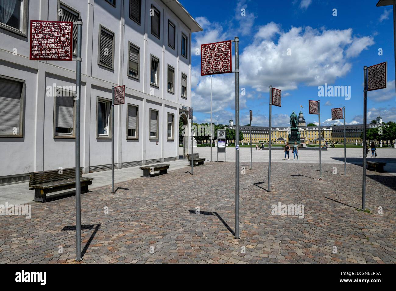 Signs with the German fundamental rights, Platz der Grundrechte ...
