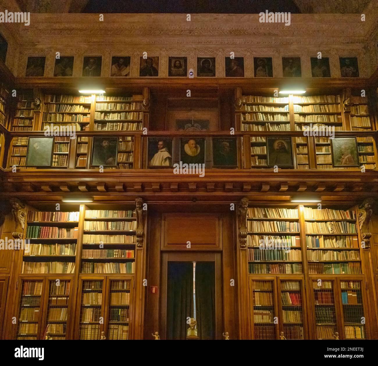 Milan Italy. Biblioteca Ambrosiana. Ambrosian Library inside Pinacoteca ...